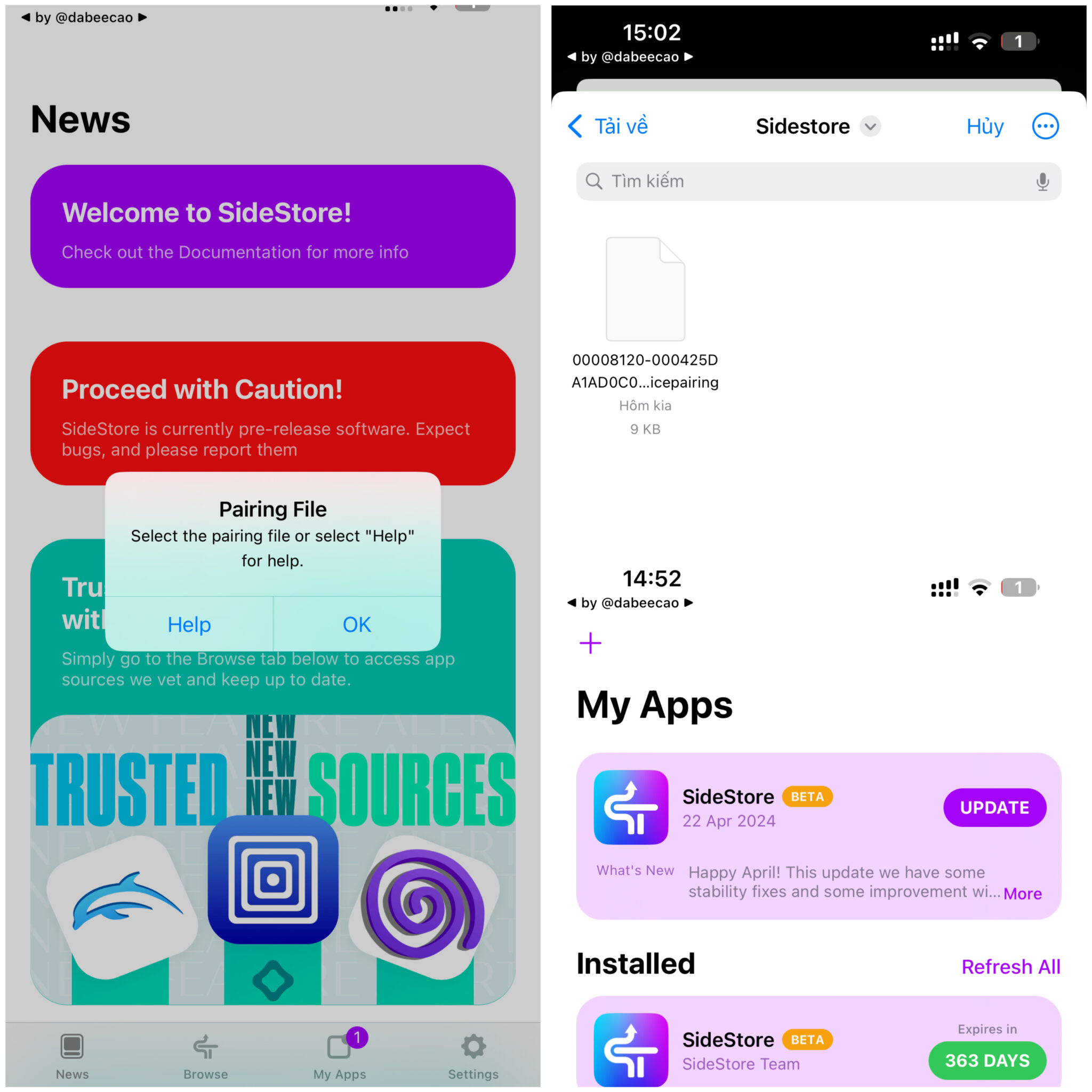 Hướng dẫn cài đặt SideStore và sử dụng SideStore để cài, gia hạn ứng dụng - ThuThuatJB